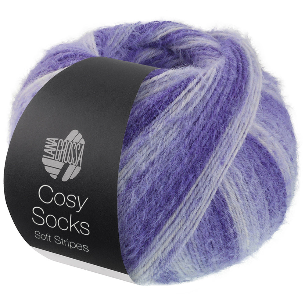 COSY SOCKS SOFT STRIPES MEILENWEIT 100G von LANA GROSSA – Wolle Halle